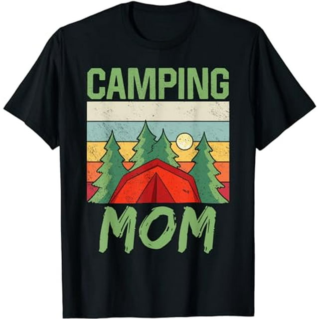 Camping Mom Camper Camp Campsite Campfire Mother Mommy Mama T-Shirt - Walmart.com