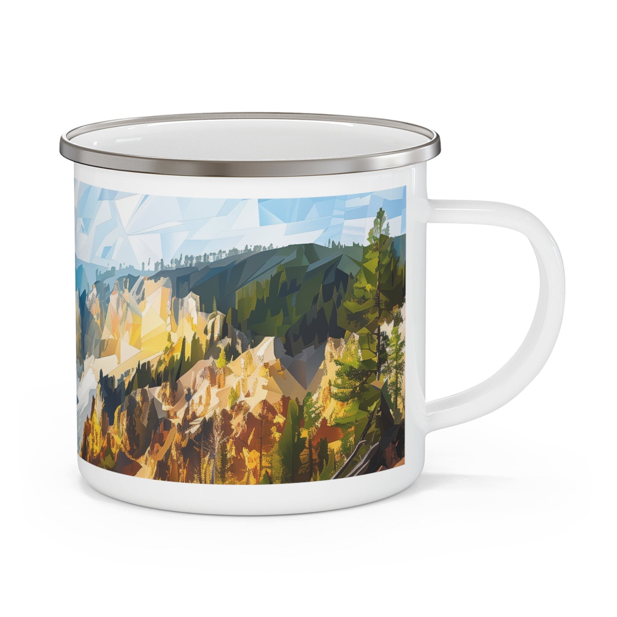 Camping Mug with Yellowstone National Park Design, 12oz Coffee Cup ...
