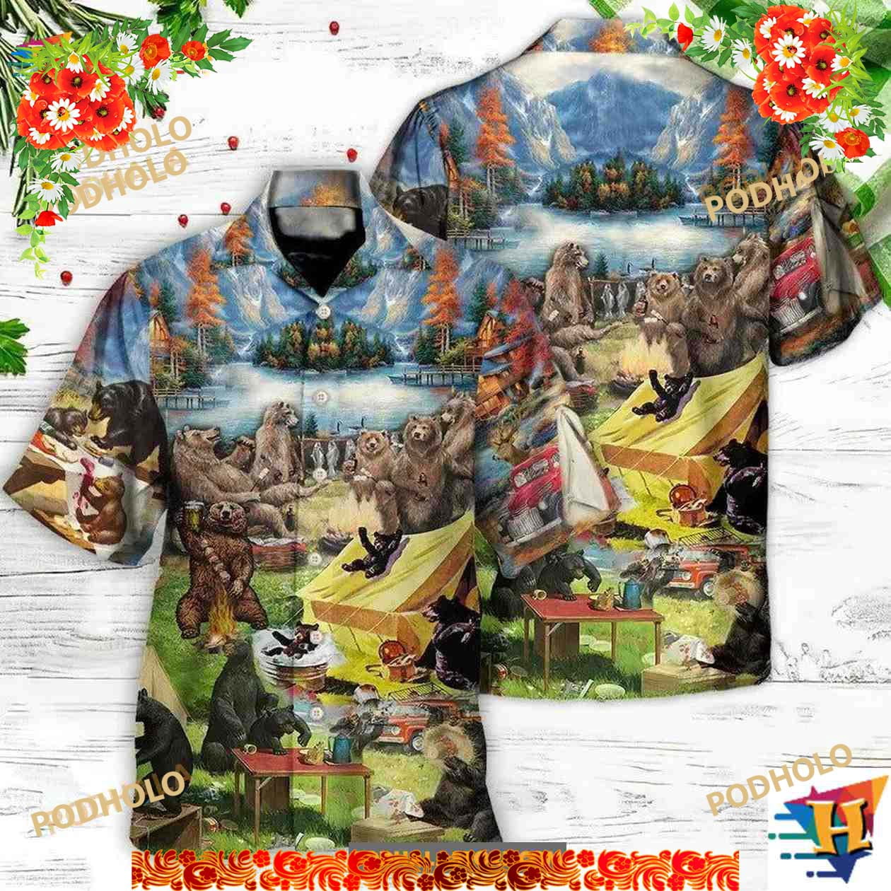 Camping Naughty Bears, Worst Case Scenario Bears Eat Aloha Hawaiian ...