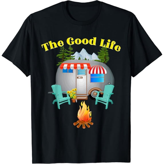 Camping Outdoor National Parks Happy Forest Camper Camp Fire Men ...