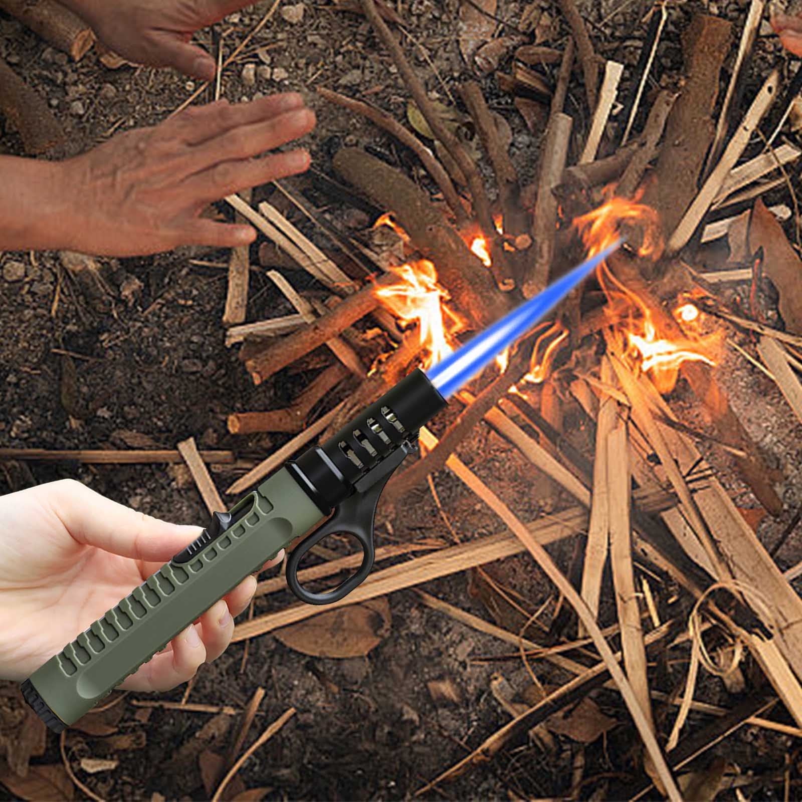 Outdoor Windproof Igniter,Camping Inflatable Flamethrower, Straight ...