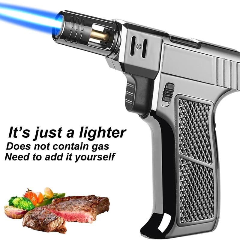 Camping Outdoor Windproof Straight Flame Lighter, Adjustable Jet Flame ...