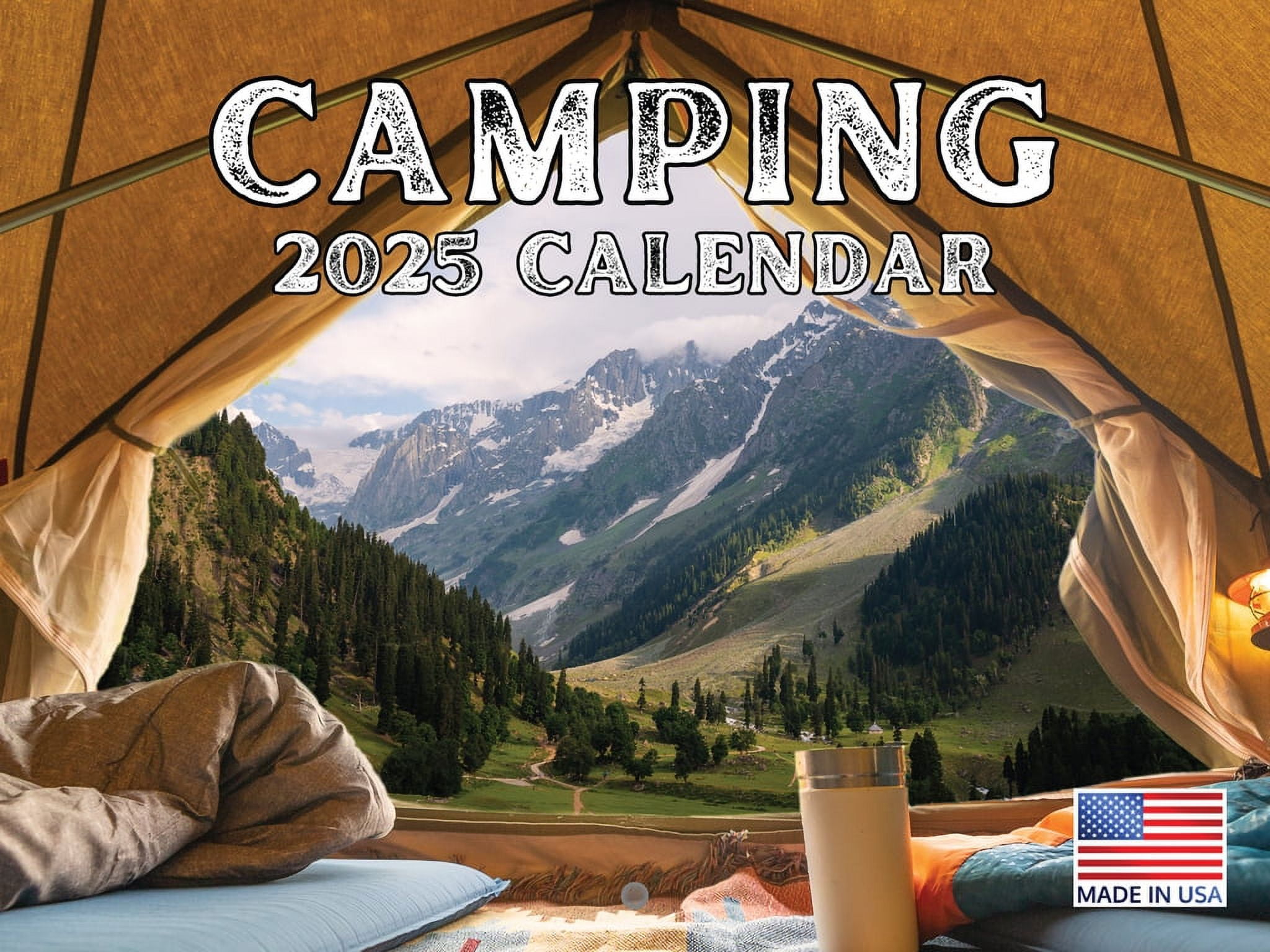 Camping Calendar 2025 Outdoors Nature Monthly Wall Calender 12 Month ...