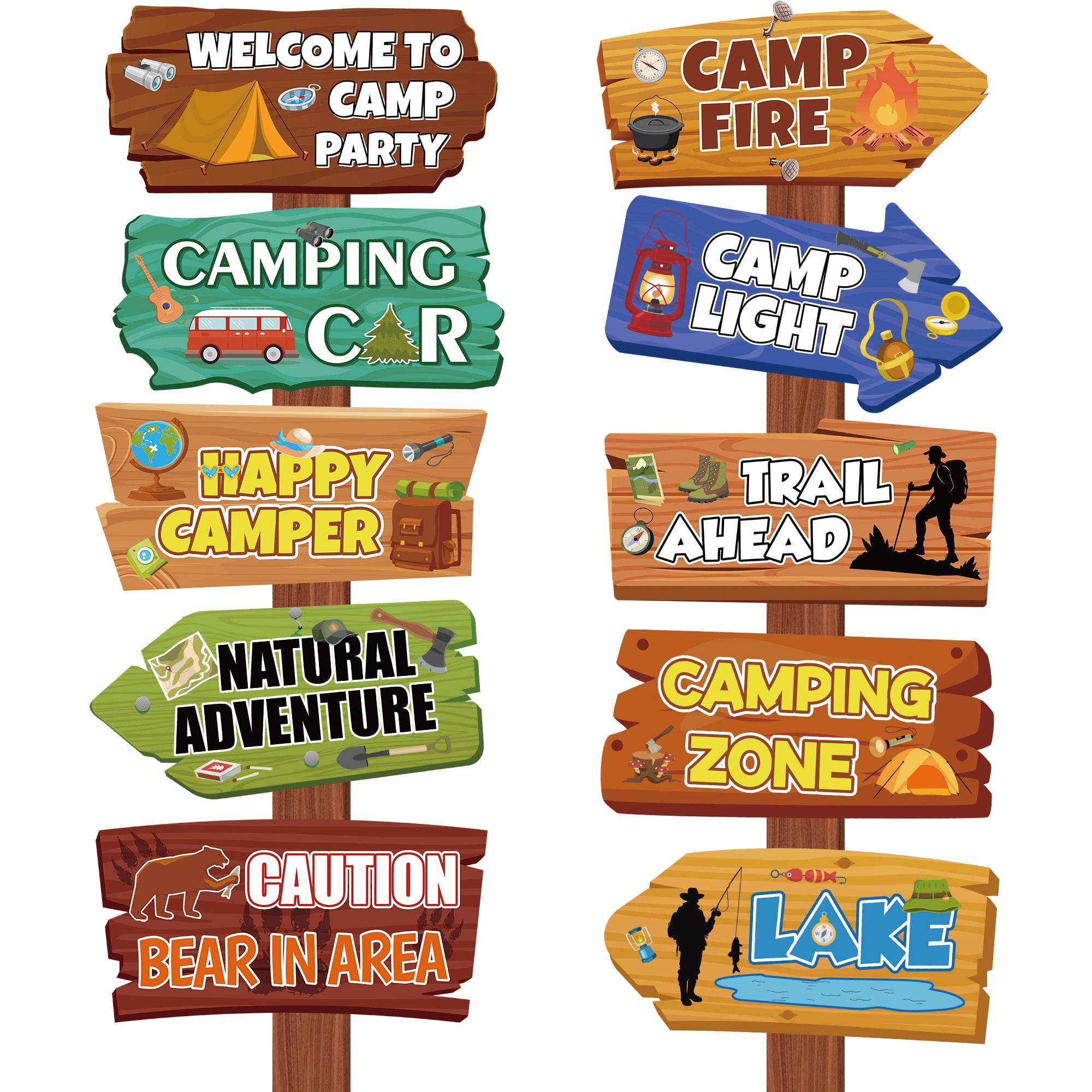 Camping Party Sign, Welcome Sign for Camping,Camping Party Yard Sign ...