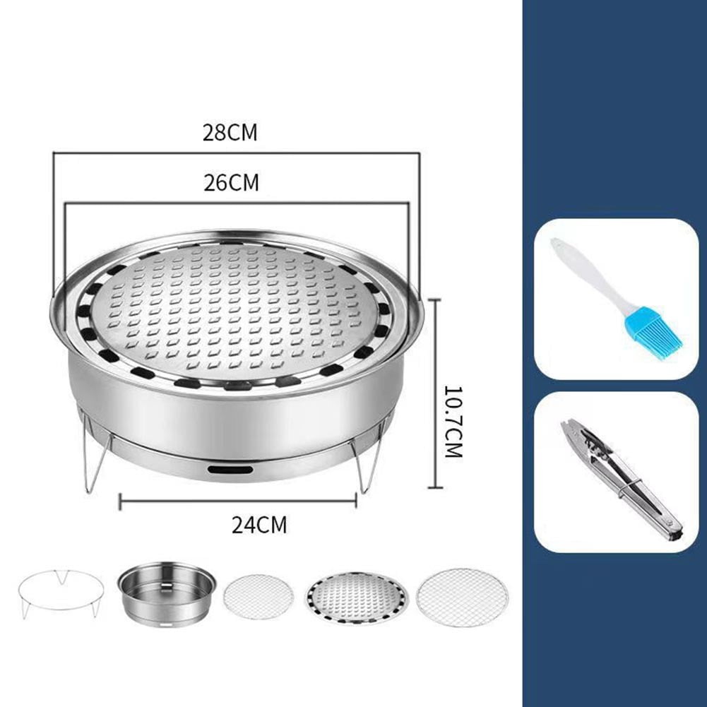 Camping Portable Charcoal Grills BBQ Charcoal Folding Picnic Barbecue ...