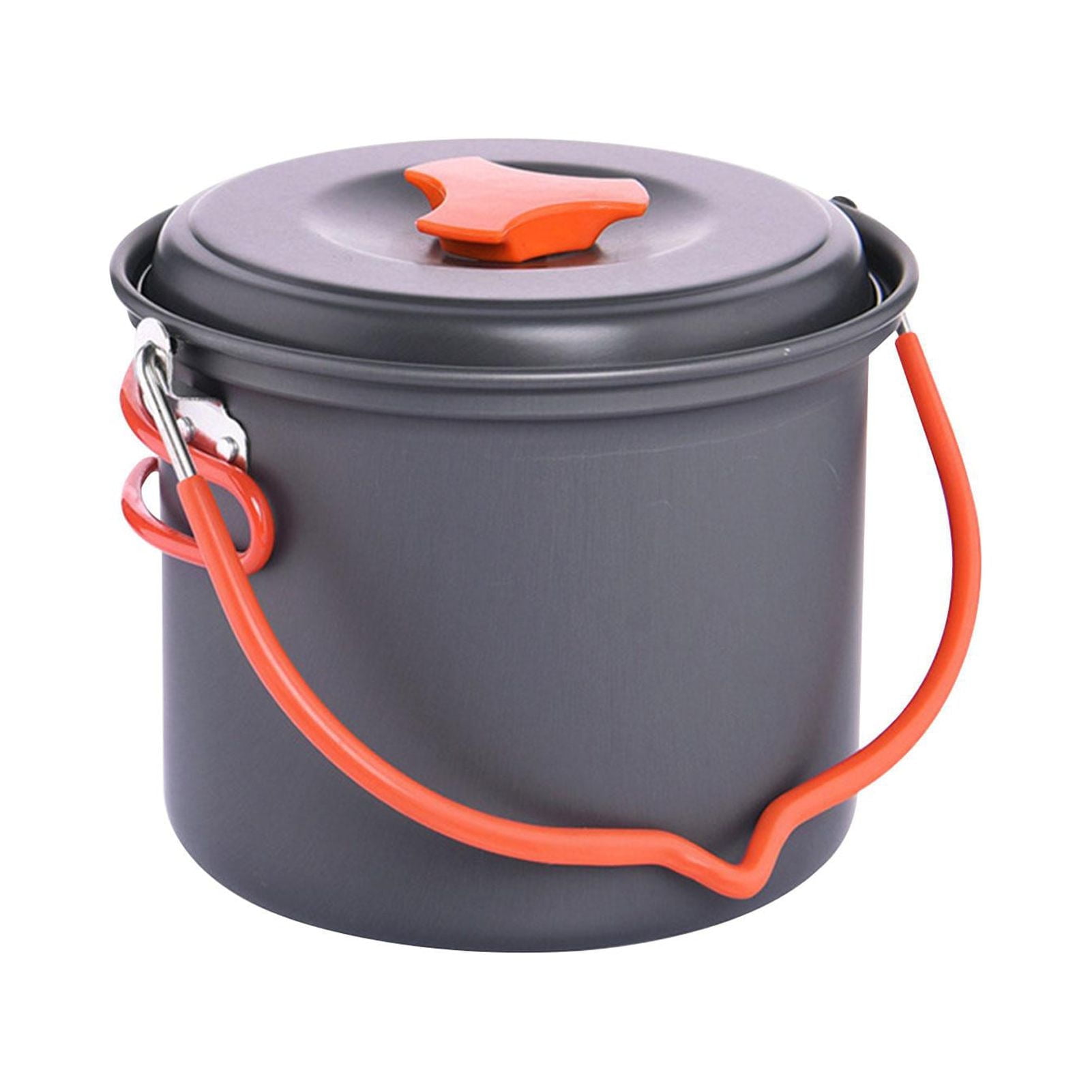 Camping Pot, 1 3L Outdoor Cooking Kettle With Lid And Folding Handle ...
