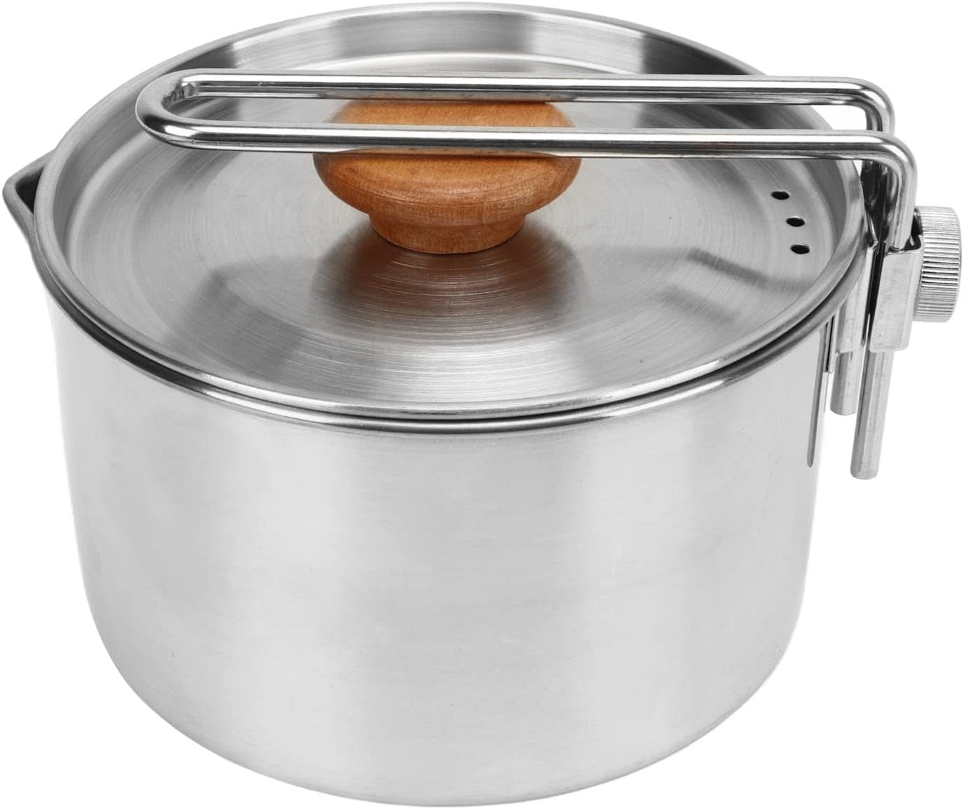 Camping Pot, 1L 304 Stainless Steel Portable Camping Kettle with ...