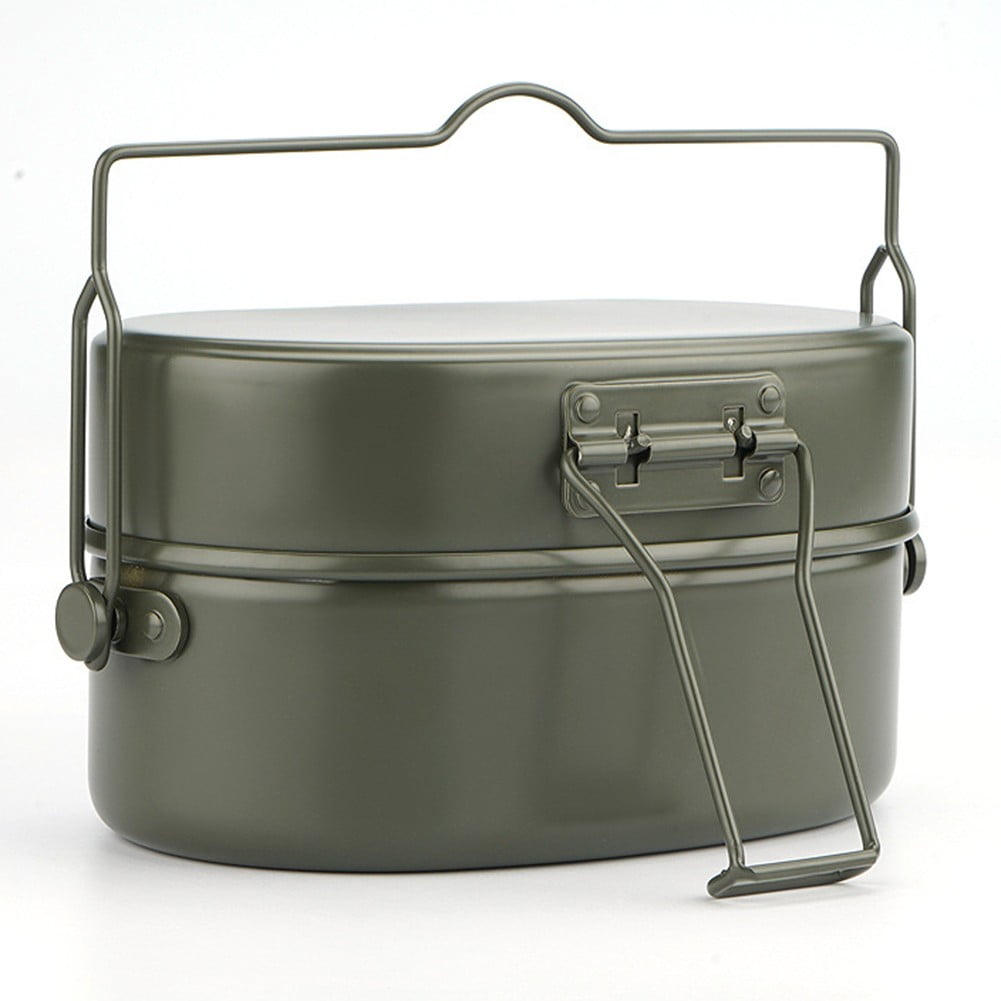 Camping Pot Lunch Box Aluminium Cooking Cookware Hiking Picnic Lunch ...