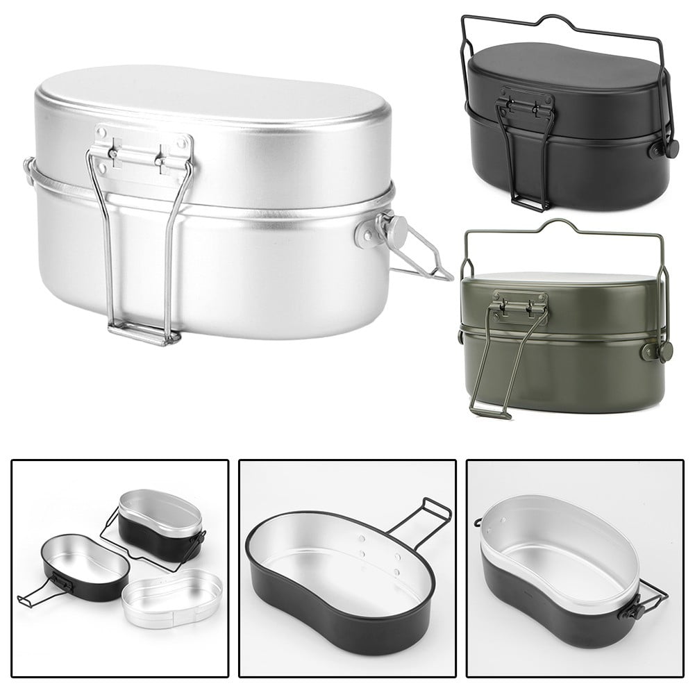Camping Pot Lunch Box Aluminium Cooking Cookware Hiking Picnic Lunch ...