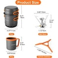 Camping Pots with Heat Exchanger Camping Cooking Set with Portable ...