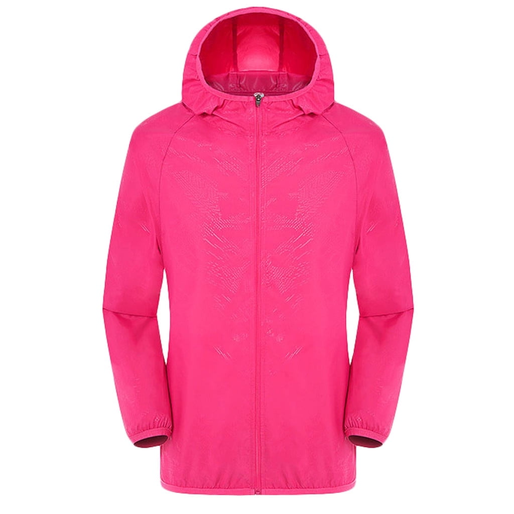 Camping Rain Jacket Men Women Waterproof Sun Protection Clothing ...