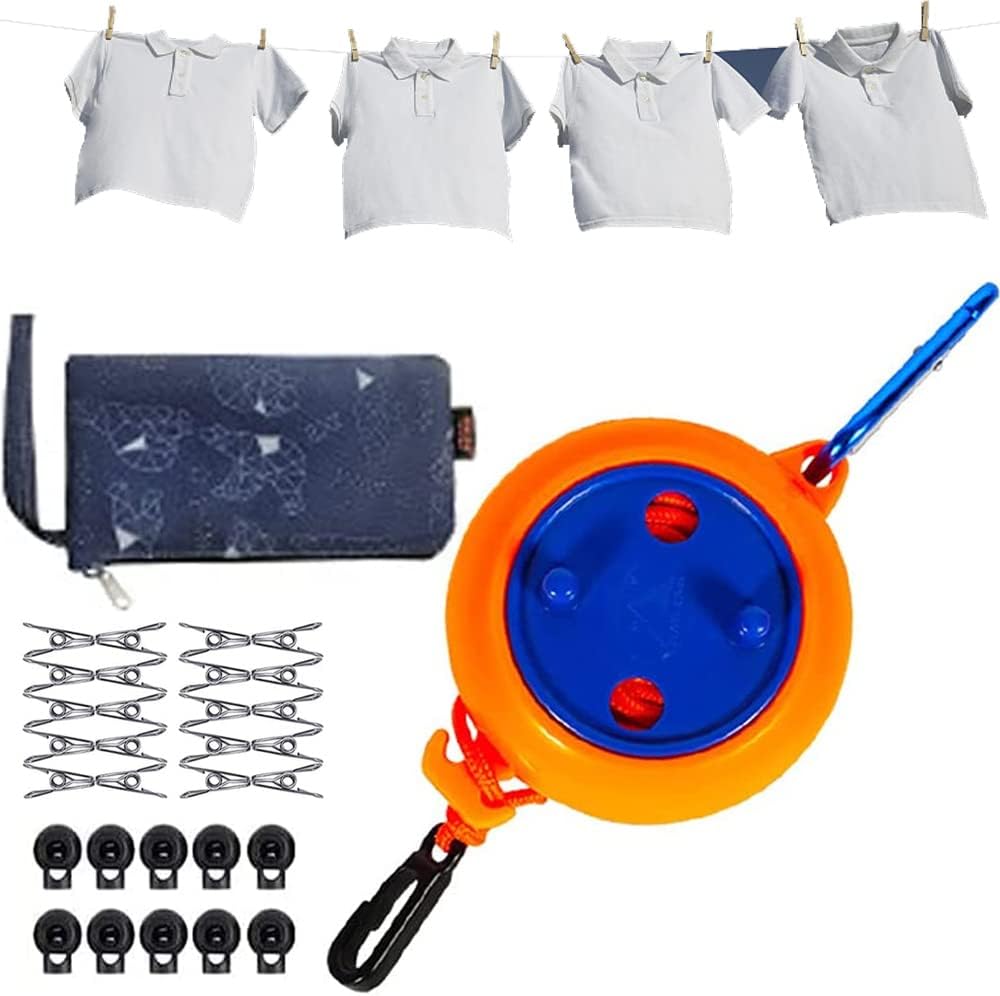 Camping Retractable Clothesline, Portable Travel Clothesline ...