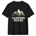 Camping Rocks Cool Graphic Tee For Men, Outdoor Nature Cotton Short ...