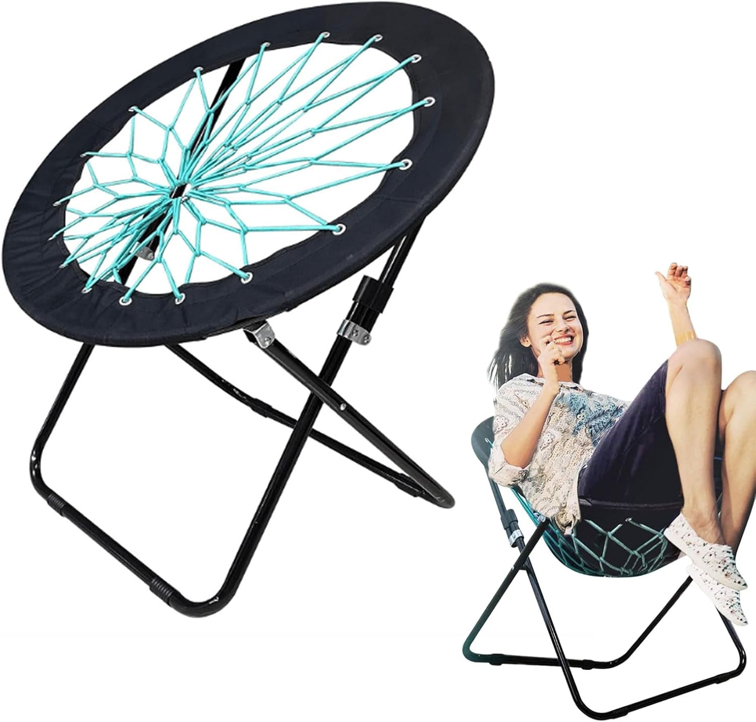Camping and Room Bungee Folding Dish Chair -Versatile Bunjo Chairs with ...