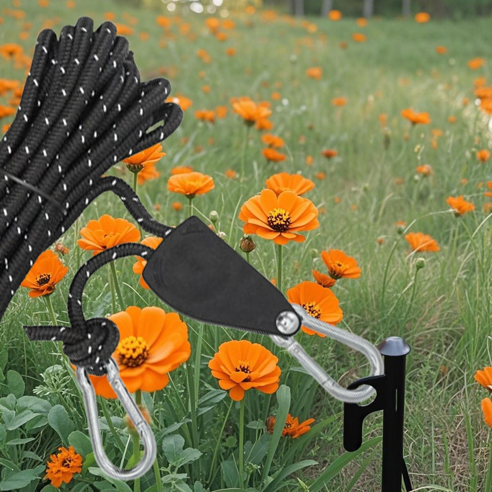 Camping Rope with Ratchet Pulley,Quick Setup Outdoor Guy Lines ...