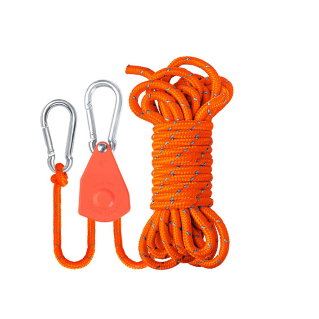 Camping Rope with Ratchets Pulley, Quick Setups Outdoor Guy Line ...