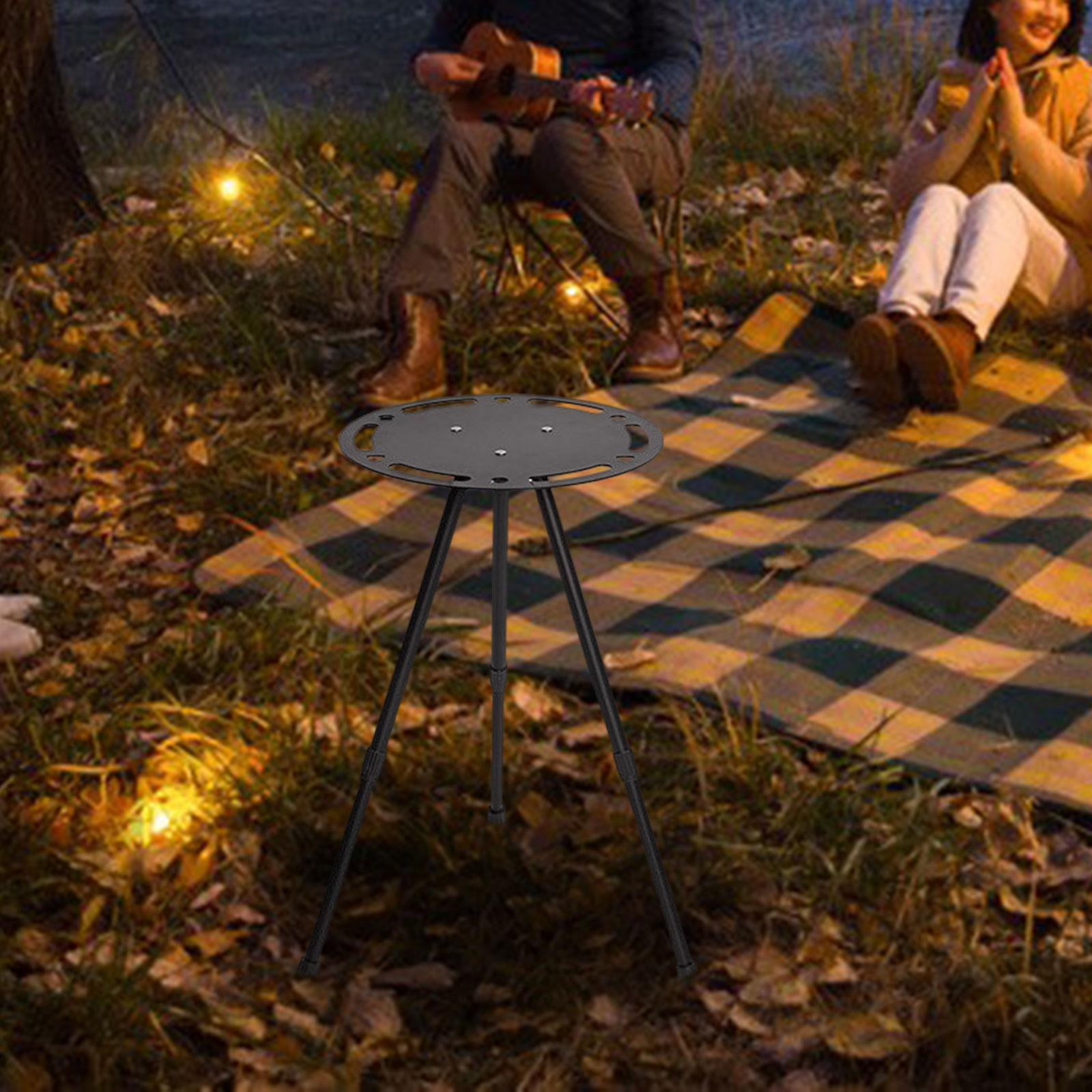 Camping Round Table with Carrying Bag Portable Lightweight Aluminum ...