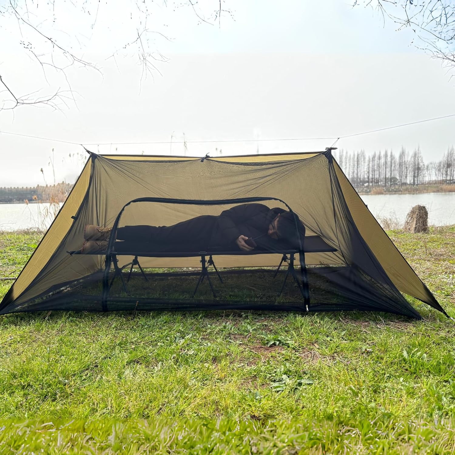 Camping Shelter Bugnet For Cot, Mosquito Net For Camping Ultralight No ...