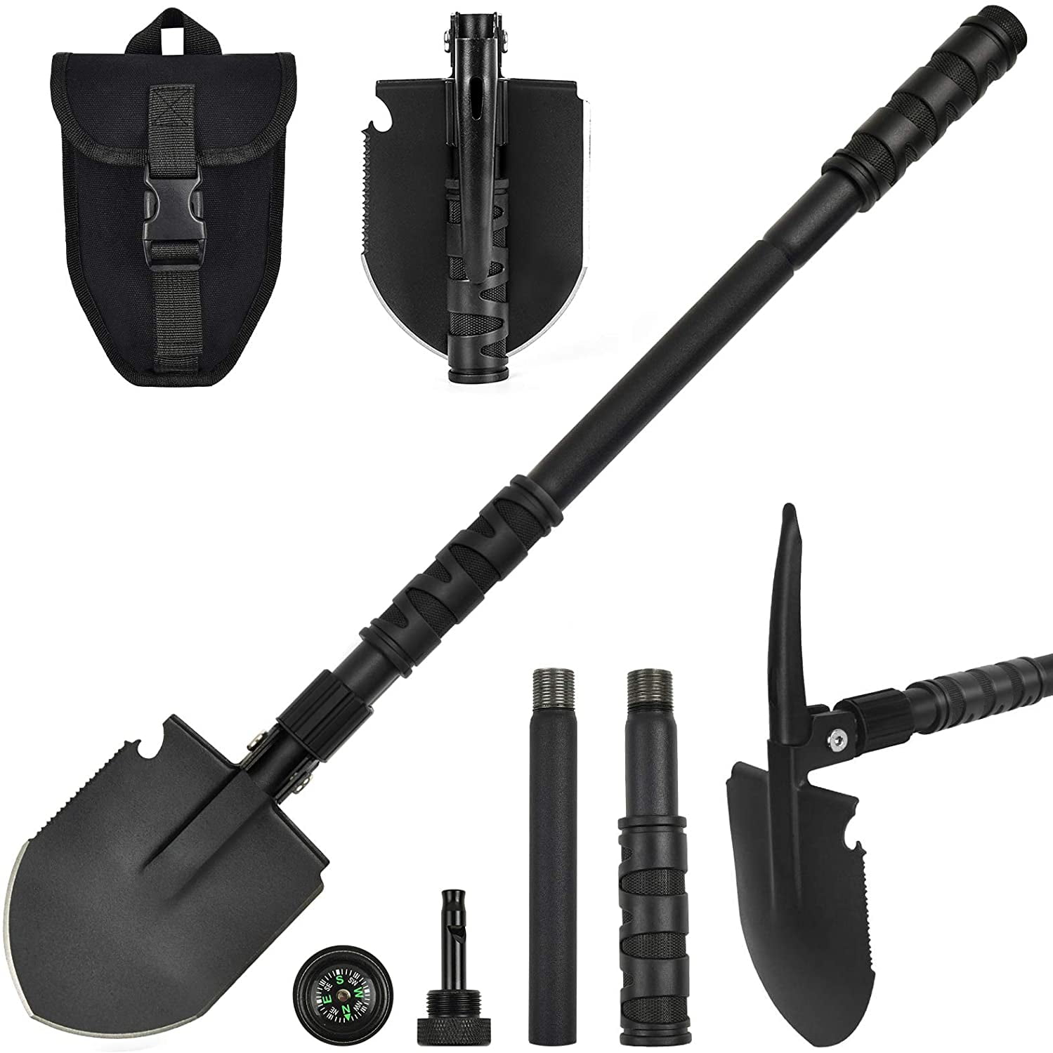 Camping Shovel, (24.21'') Survival Off Road E Tool Folding Shovel with ...