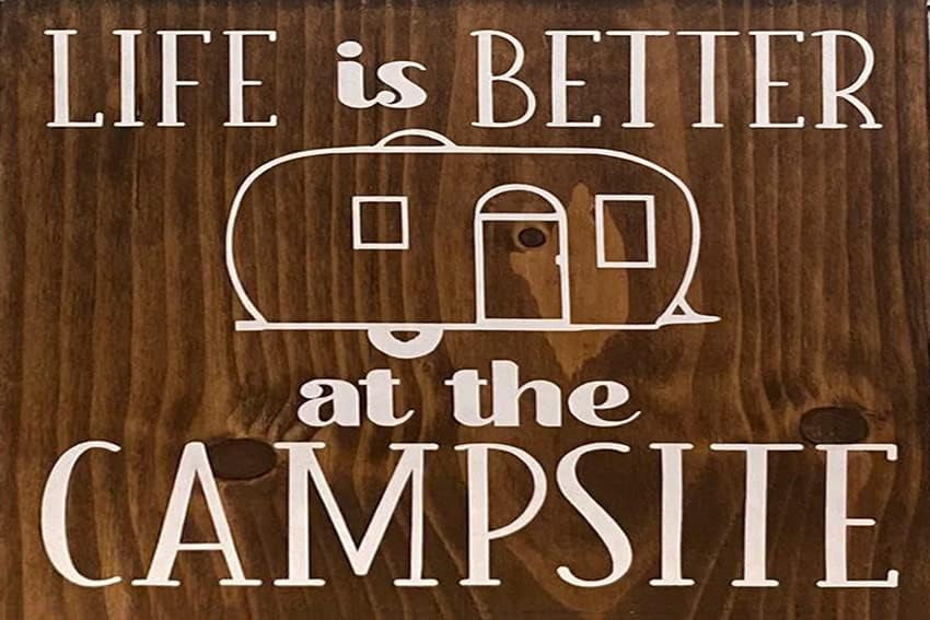 Camping Signs - Campground Signs - Better Life at Campgrounds - Camper ...