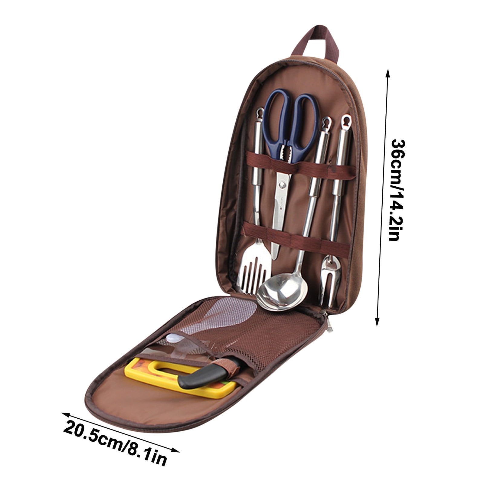 Camping Silverware Kit Cutlery Organizer Utensil Picnic Set 7 Piece ...