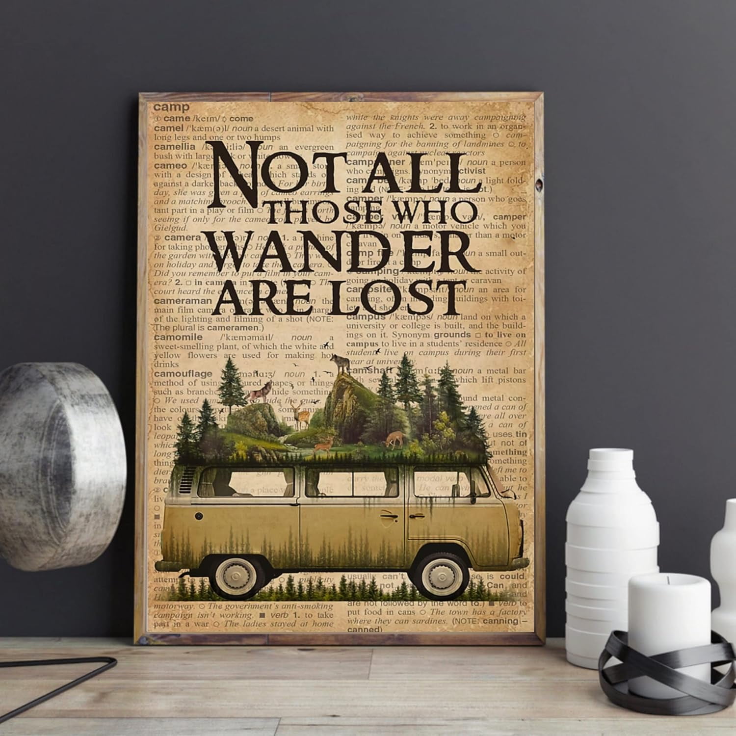 Camping Sleep In The Woods Metal Tin Sign Retro Not All Those Who ...