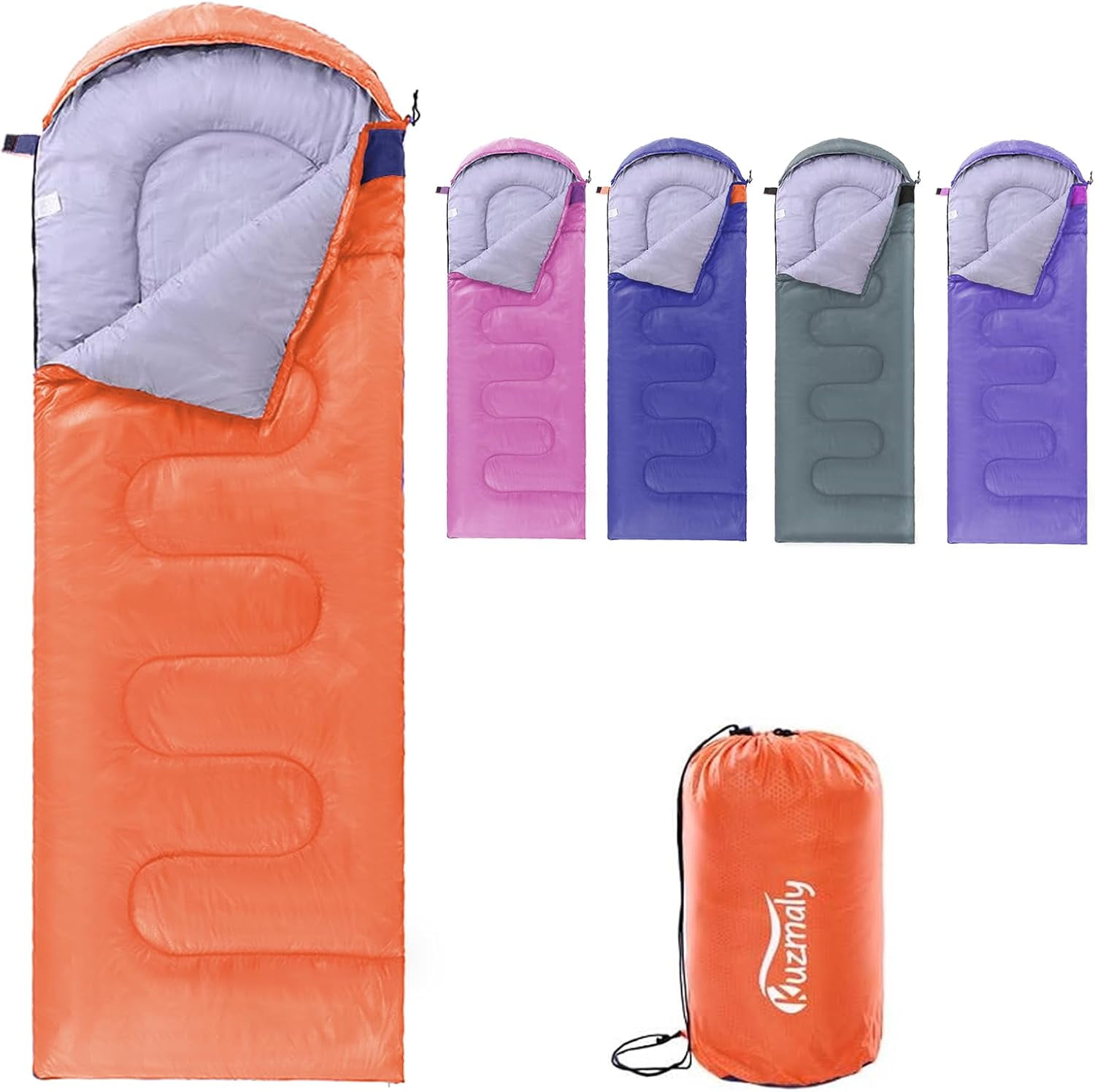 Camping Sleeping Bag 3 Seasons Lightweight &Waterproof with Compression ...