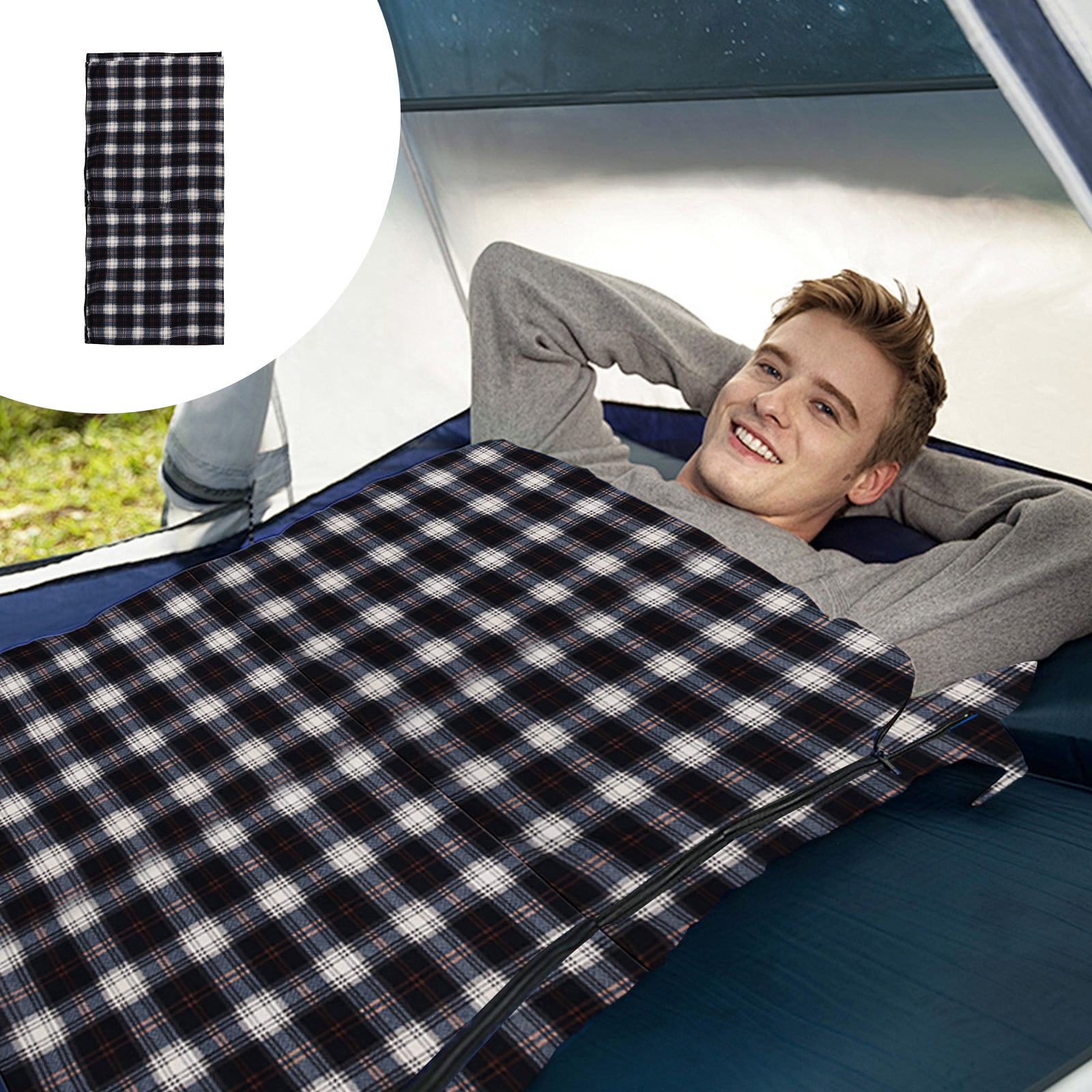 Camping Sleeping Bag for Adults 75x180cm | Warm Weather Outdoor ...