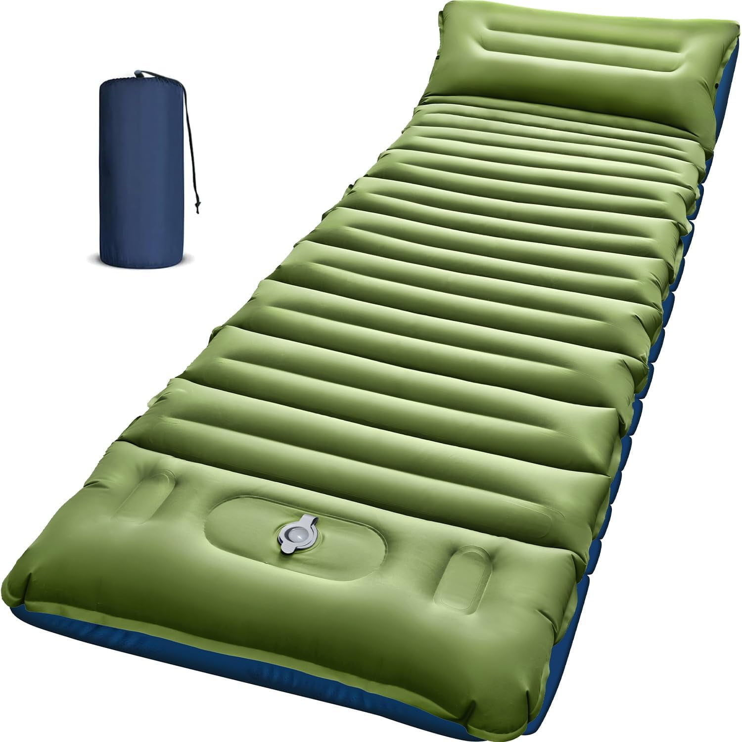 Camping Sleeping Pad, Thick 5 Inch Camping Mat with Pillow Built-in ...