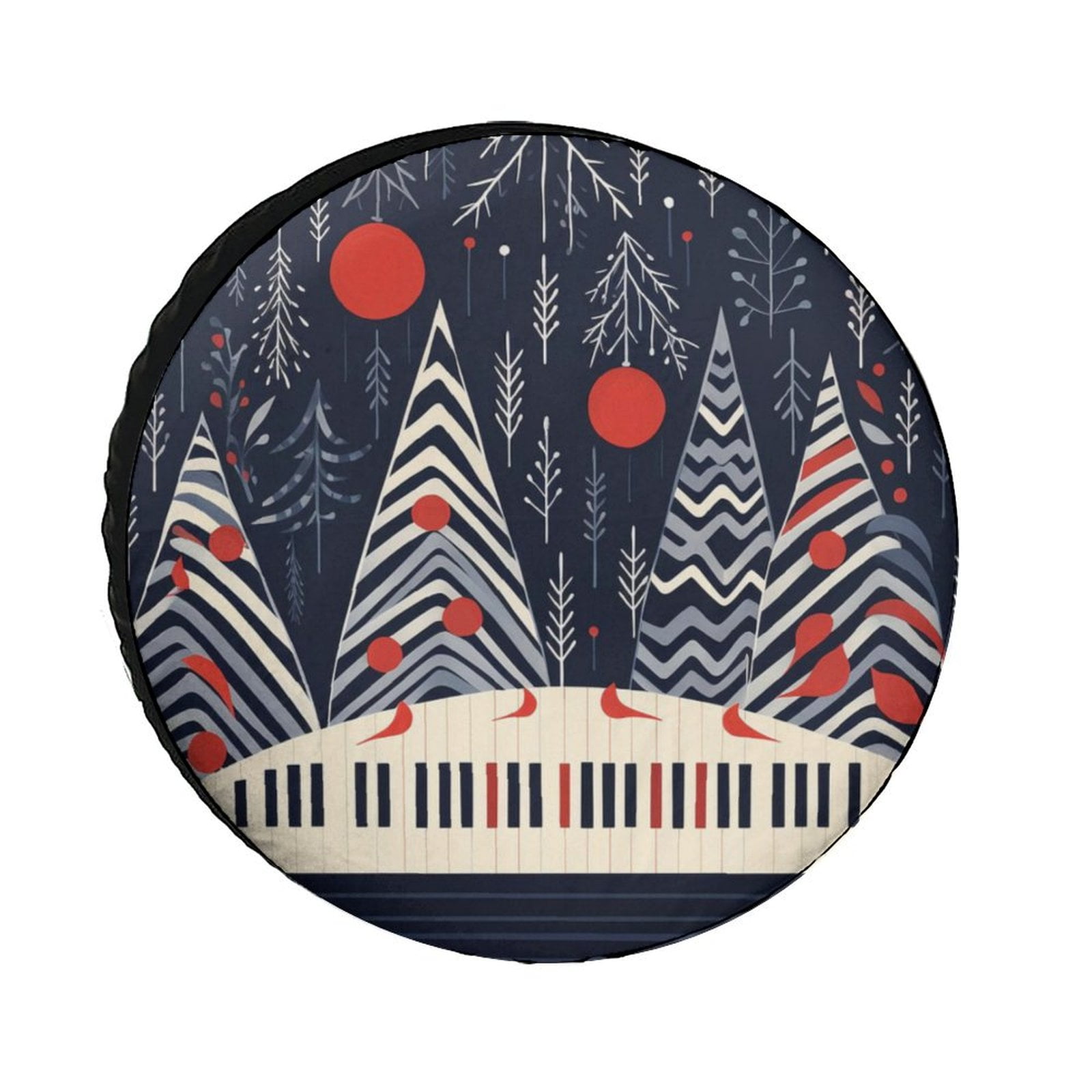 Camping Spare Tire Cover 12inch Merry Christmas Piano Keyboard ...