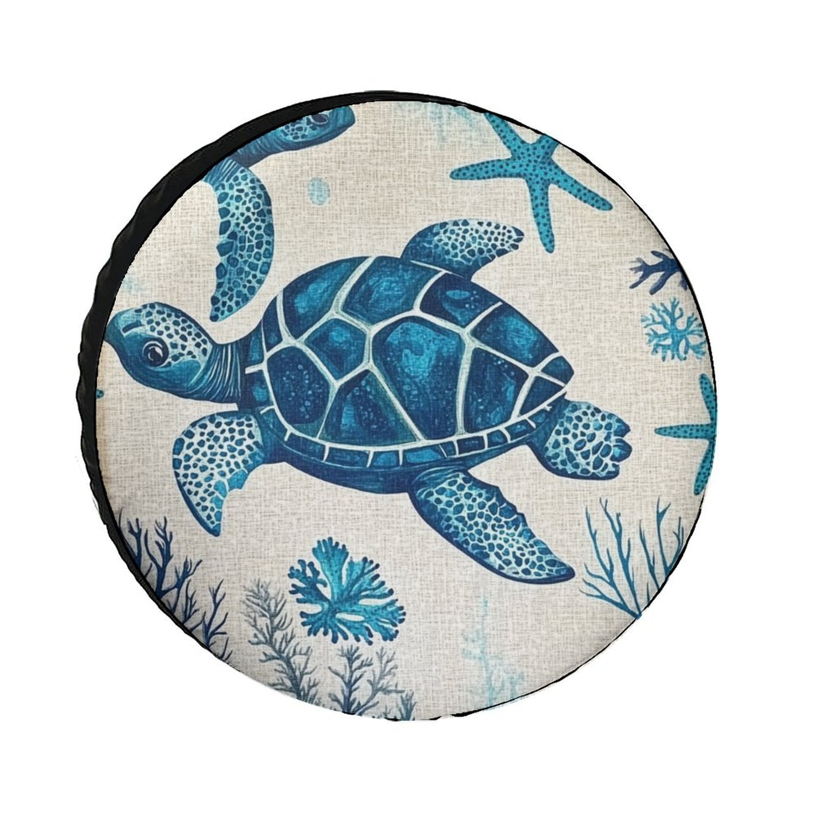 Camping Spare Tire Cover 13inch Nautical Green Sea Turtles Beach Theme ...