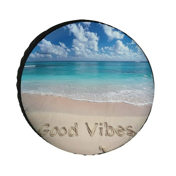 Camping Spare Tire Cover 14inch Beautiful Sandy Beach Protectors ...