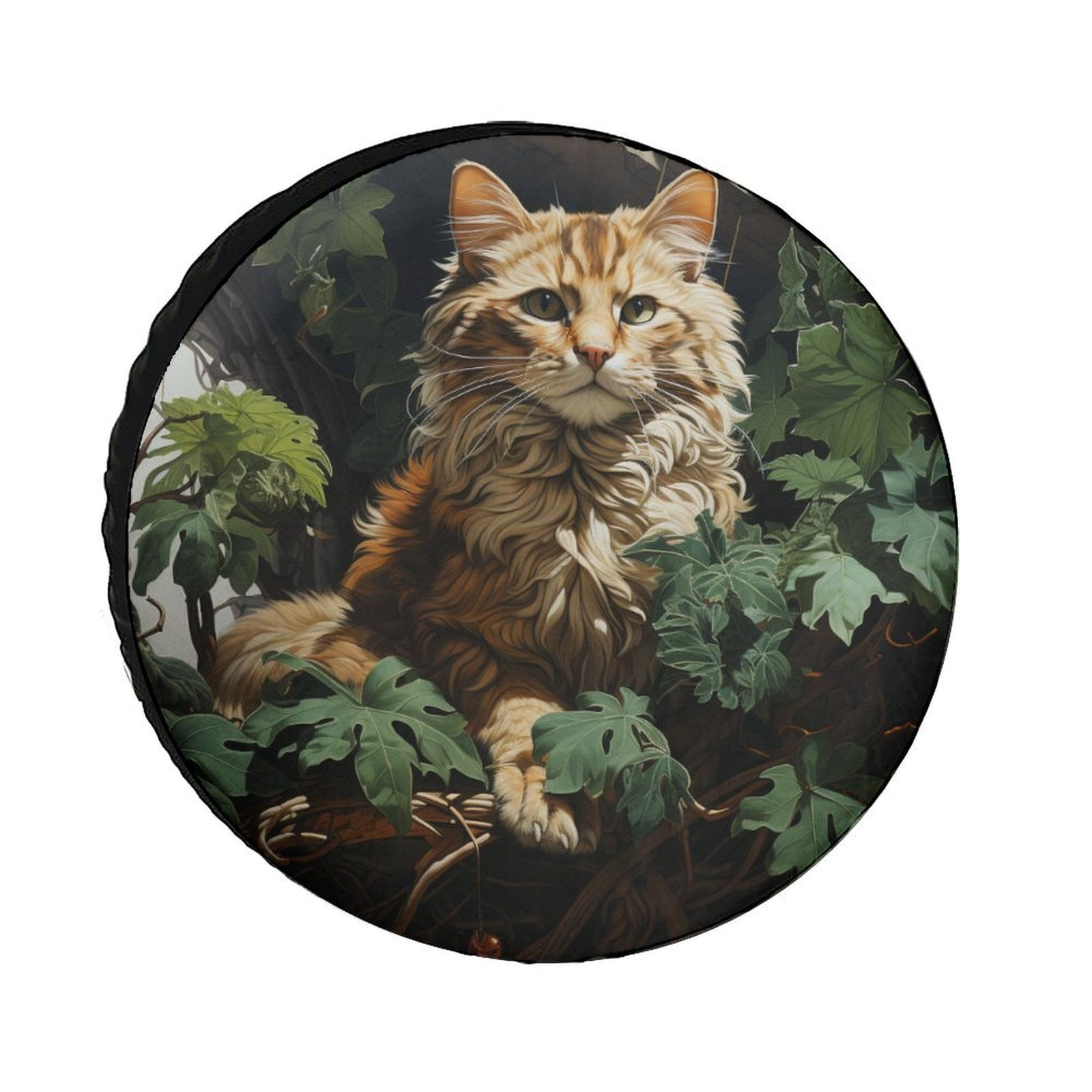 Camping Spare Tire Cover 14inch Cat Sitting on A Branch Wheel ...