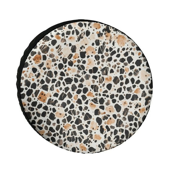 Camping Spare Tire Cover 14inch Cow Print Wheel Protectors Weatherproof ...