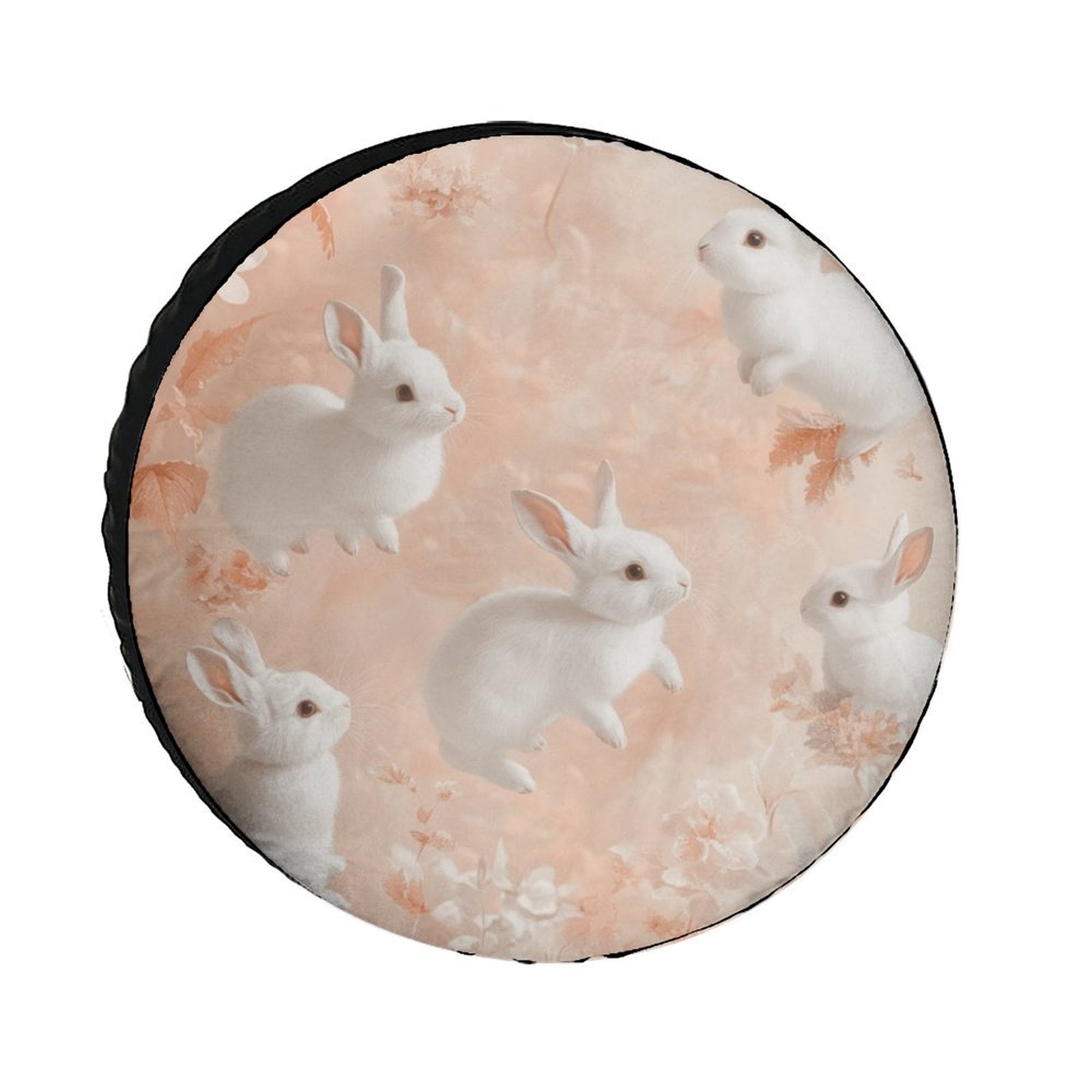 Camping Spare Tire Cover 14inch Floral Easter Watercolor Bunny Wheel ...