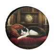 Camping Spare Tire Cover 14inch Nerd Book Lover Kitty Sleeping Wheel ...