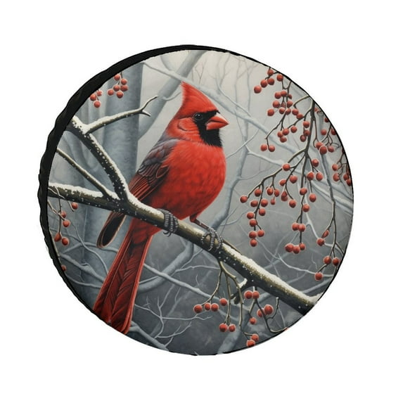 Camping Spare Tire Cover 14inch Red Cardinal Sitting On A Tree Branch ...