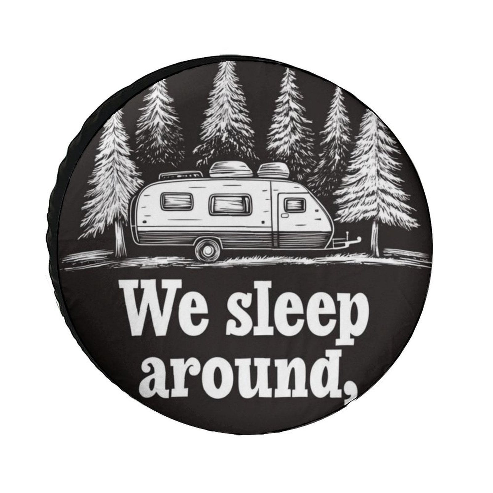 Camping Spare Tire Cover 14inch We Sleep Around Wheel Protectors ...