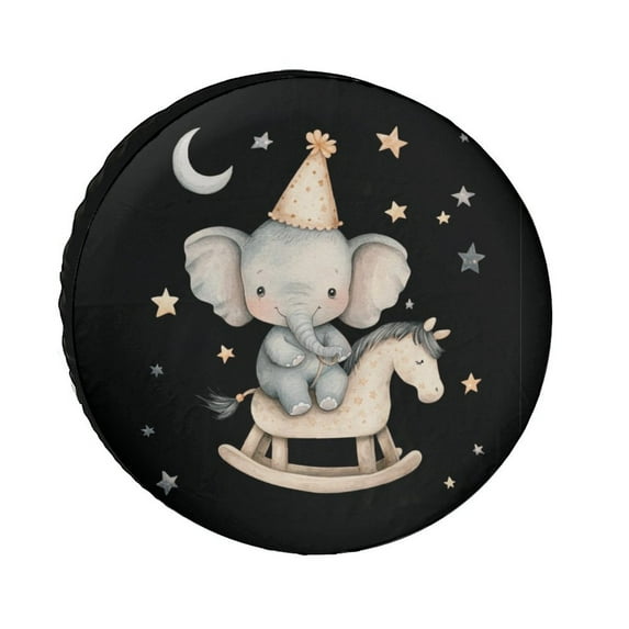 Camping Spare Tire Cover 15inch Cute Baby Elephant Universal Wheel Tire ...