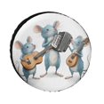 Camping Spare Tire Cover 15inch Funny Christmas Mouse Music Band ...