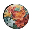 Camping Spare Tire Cover 15inch Summer Floral Red And Emerald Wheel ...