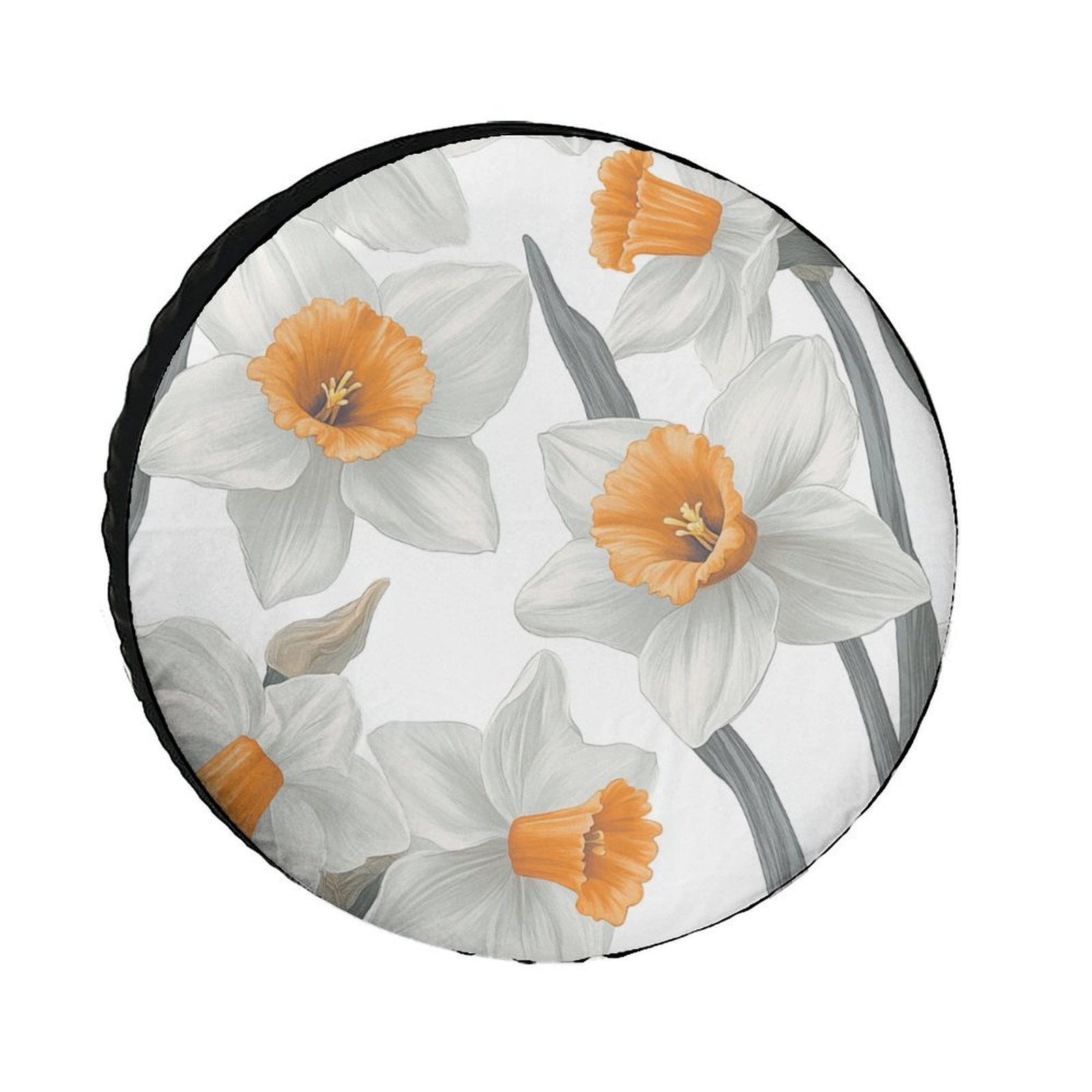 Camping Spare Tire Cover Daffodil Flower Weatherproof Universal Wheel ...