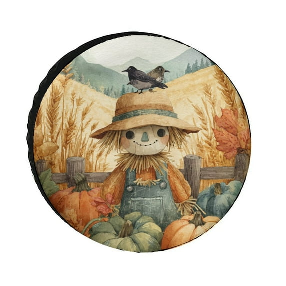 Camping Spare Tire Cover Fall Scarecrow Wheel Protectors Weatherproof ...