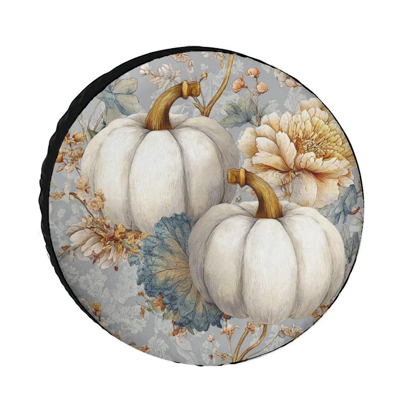 Camping Spare Tire Cover Fall Watercolor Pumpkin Waterproof Sun ...