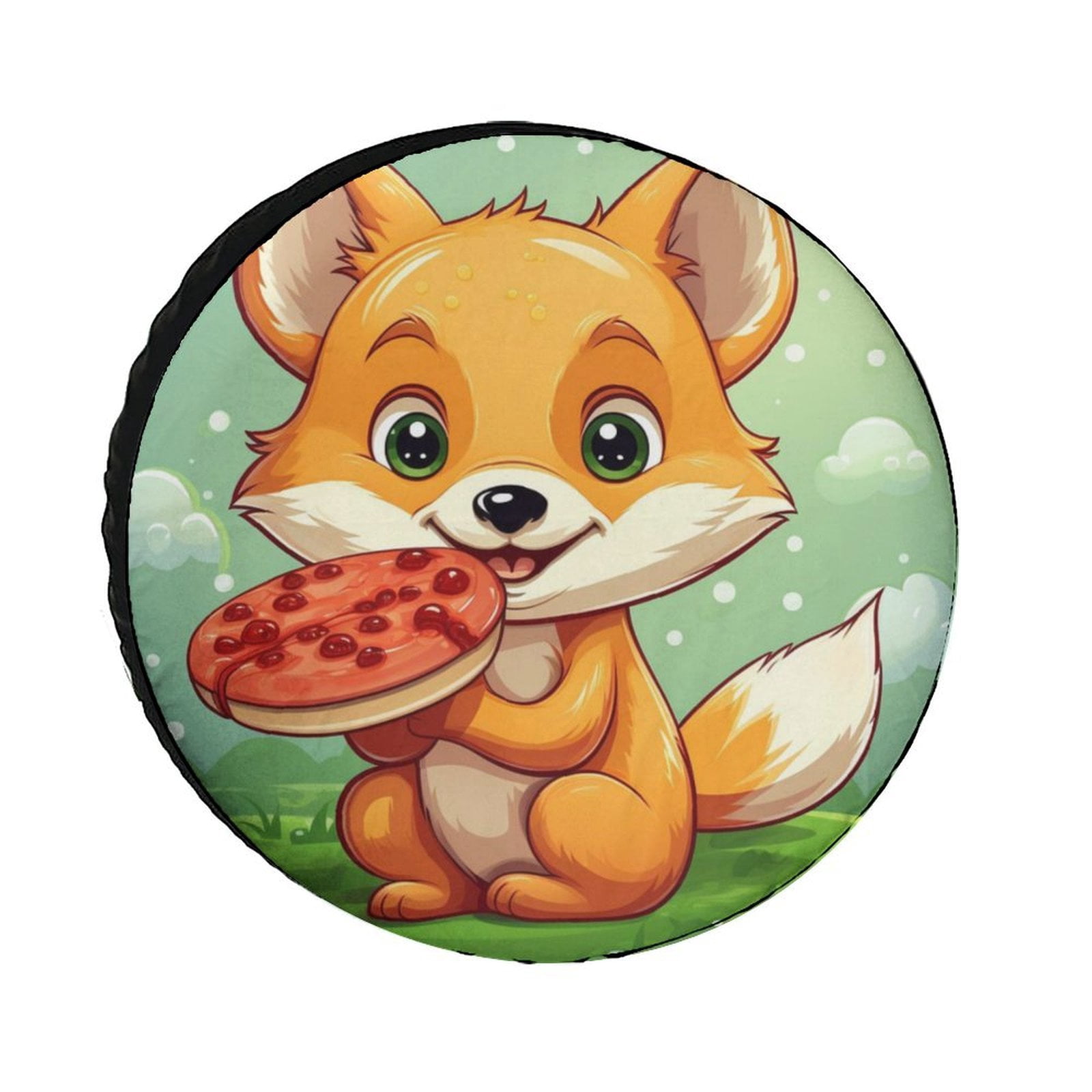 Camping Spare Tire Cover Fox Pizza Wheel Tire Covers Waterproof Sun ...
