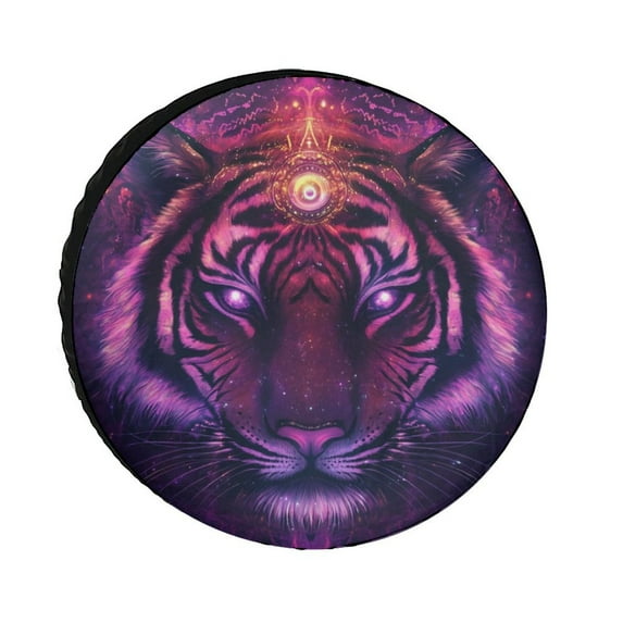 Camping Spare Tire Cover Galaxy Tiger Face Wheel Protectors Tire Covers ...