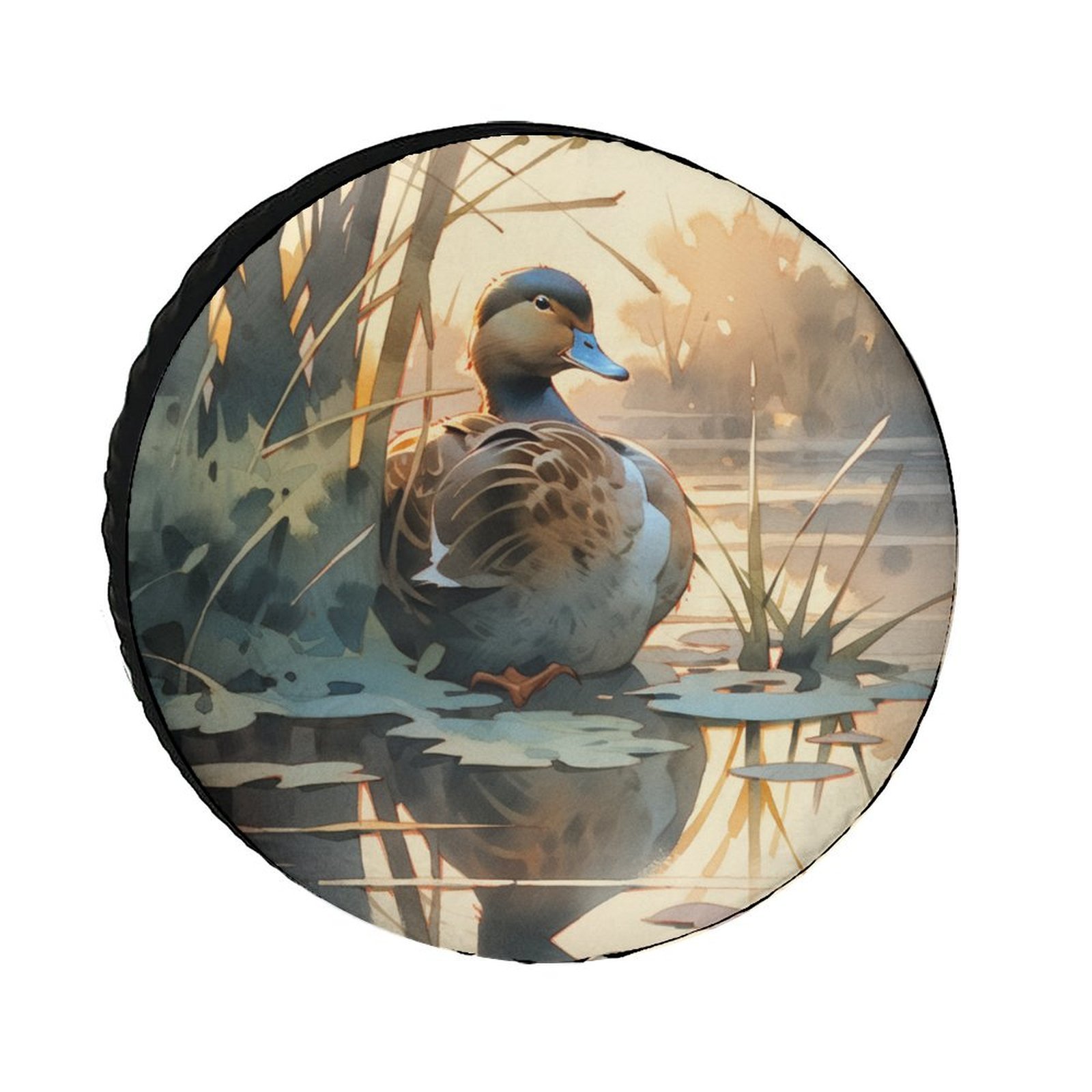 Camping Spare Tire Cover Mallard Fly Water Waterproof Sun Protection ...