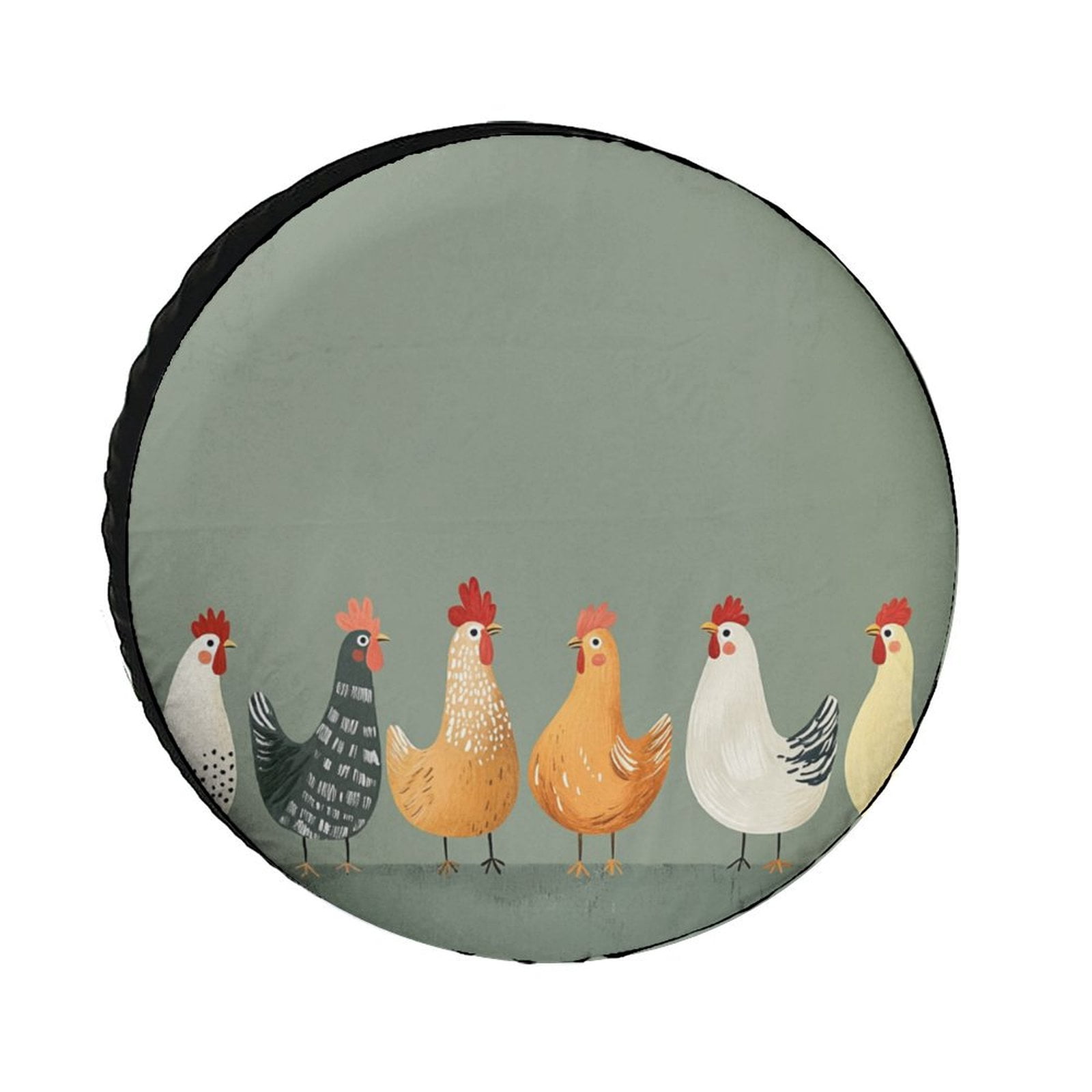 Camping Spare Tire Cover Mothers Day Chicken Waterproof Polyester Wheel ...