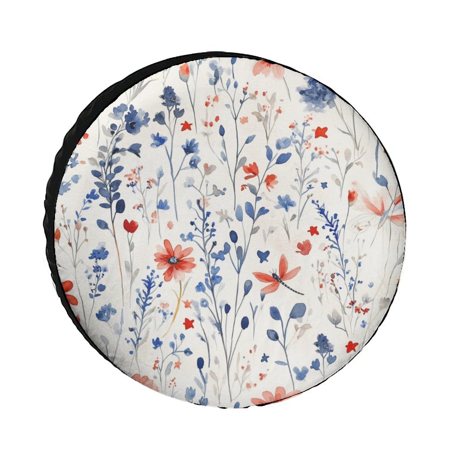 Camping Spare Tire Cover Patriotic America USA Flowers Wheel Protectors ...