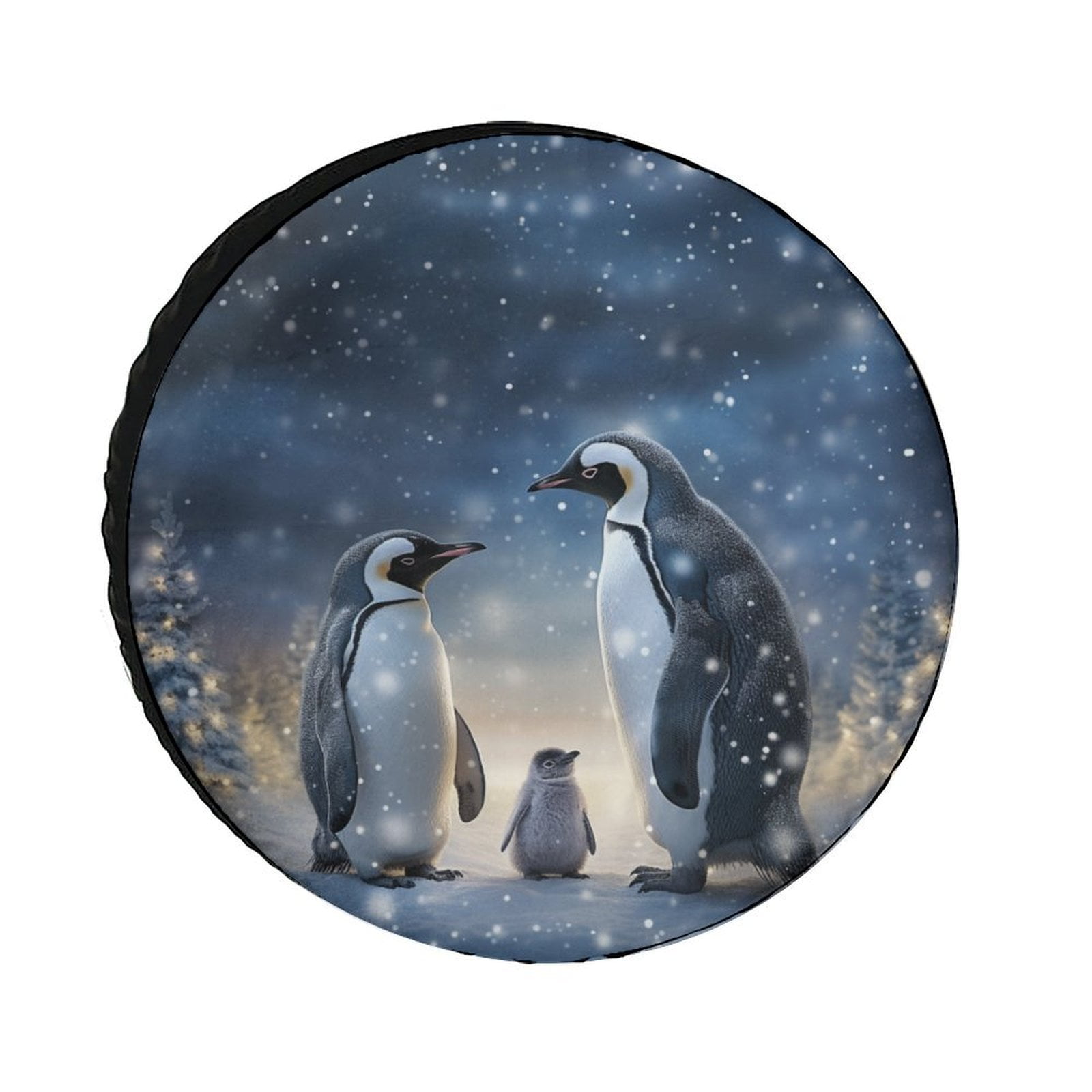 Camping Spare Tire Cover Penguin Christmas Snow Winter Animals Penguins ...